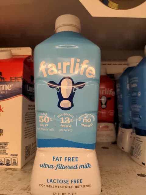 Fairlife Lactose Free Fat Free Ultra-filtered Milk