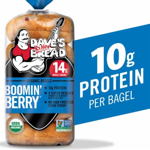 Dave’s Killer Bread Organic Berry Bloomin Bagels