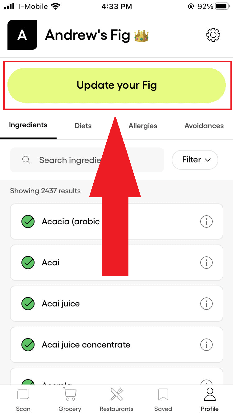 Attention Fig members who avoid soy: please review your Fig profile - Fig App